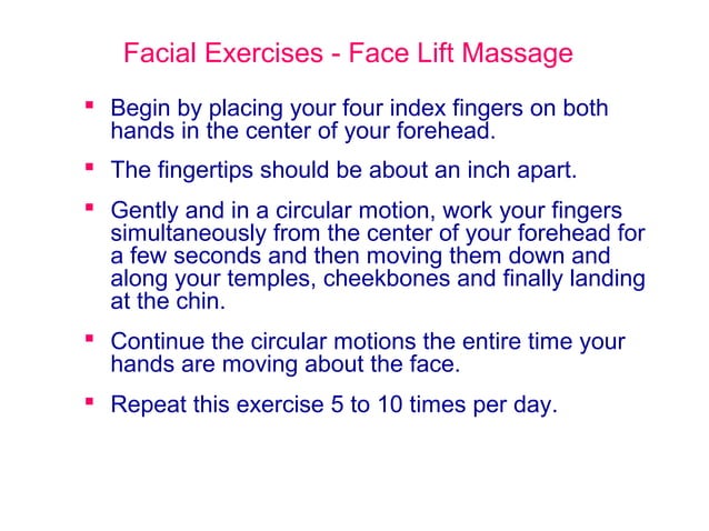 Facial palsy exercises | PPT