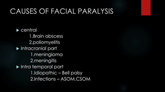 Facial paralysis | PPT