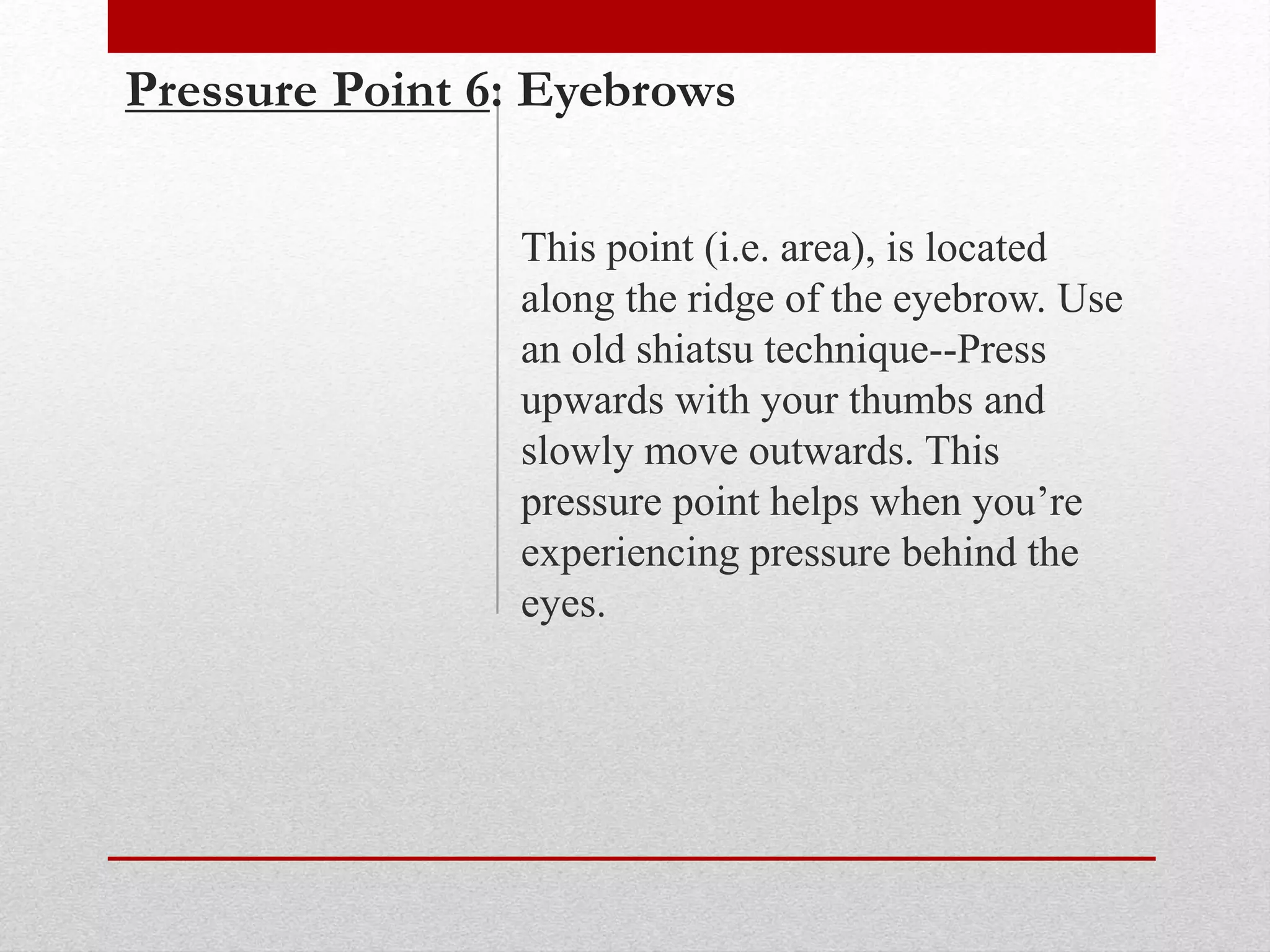 Facial pressure points | PPTX