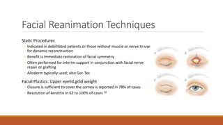 Facial reanimation | PPTX