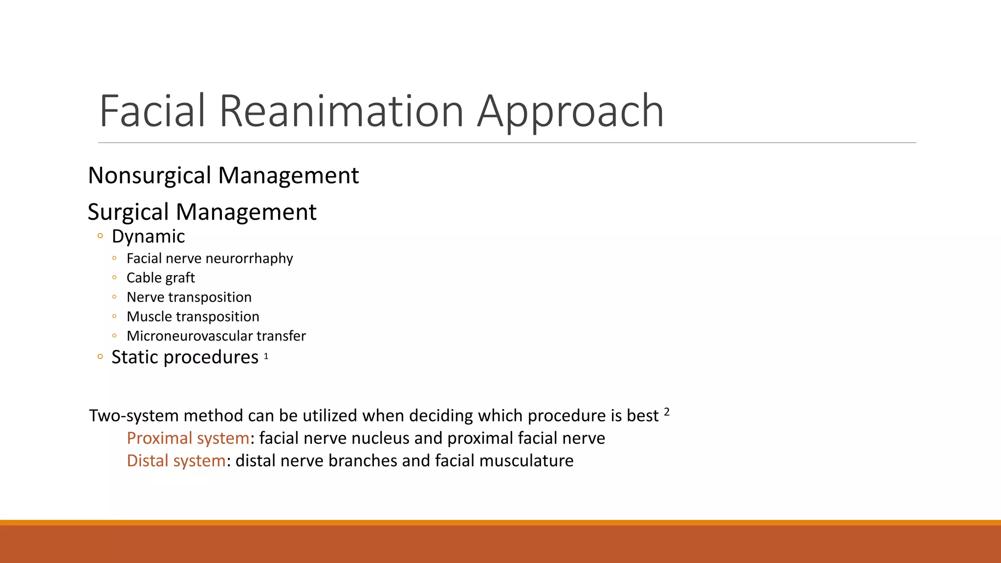 Facial reanimation nv | PPTX