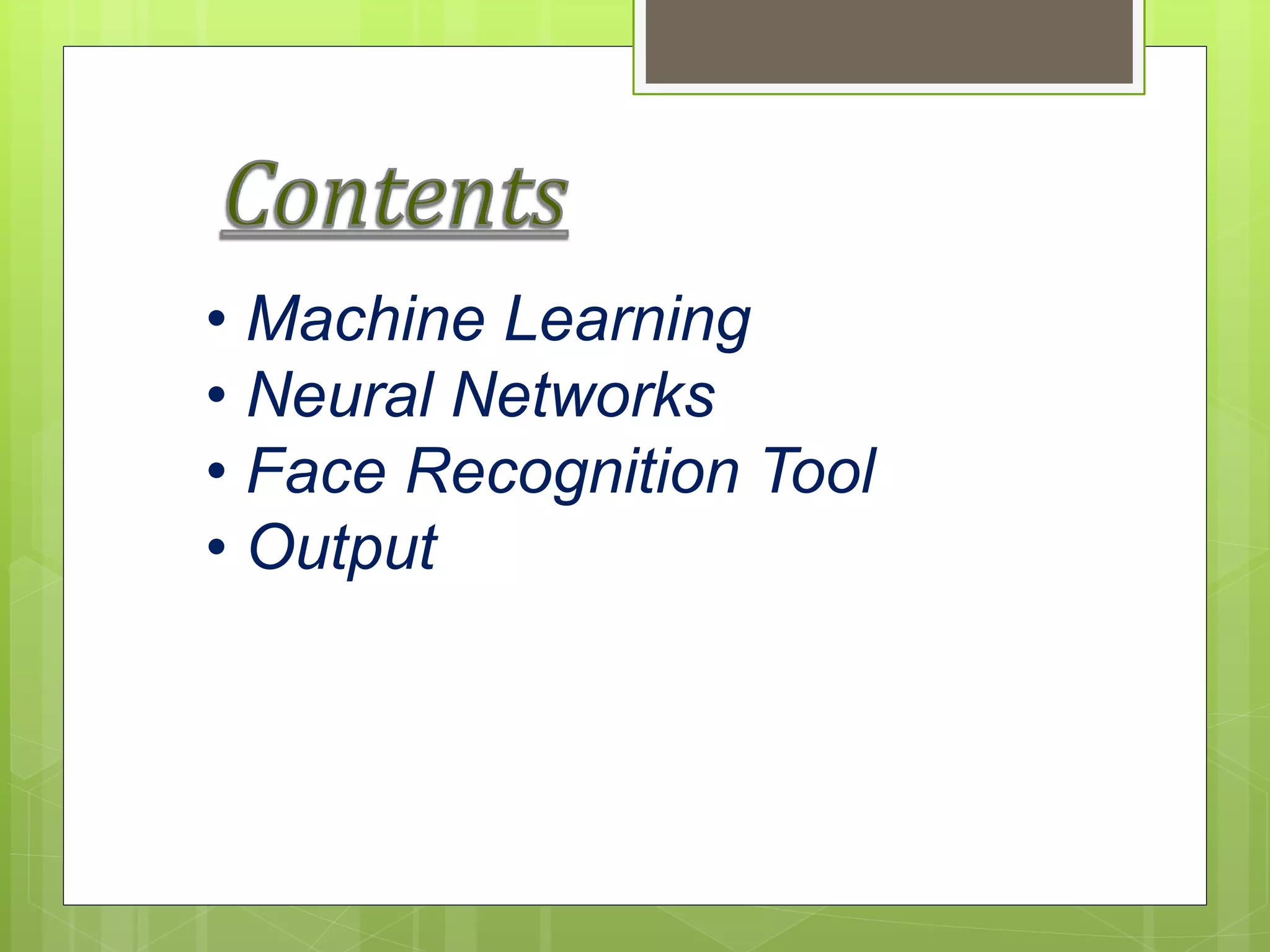 Facial recognition | PPTX