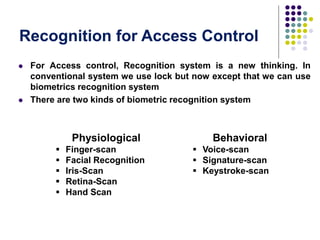 Facial Recognition System For Access Control | PPT
