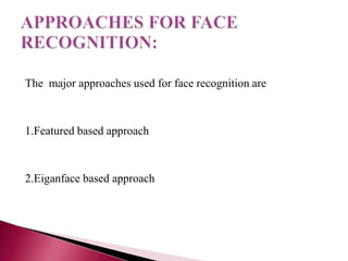 Facial recognition system | PPT