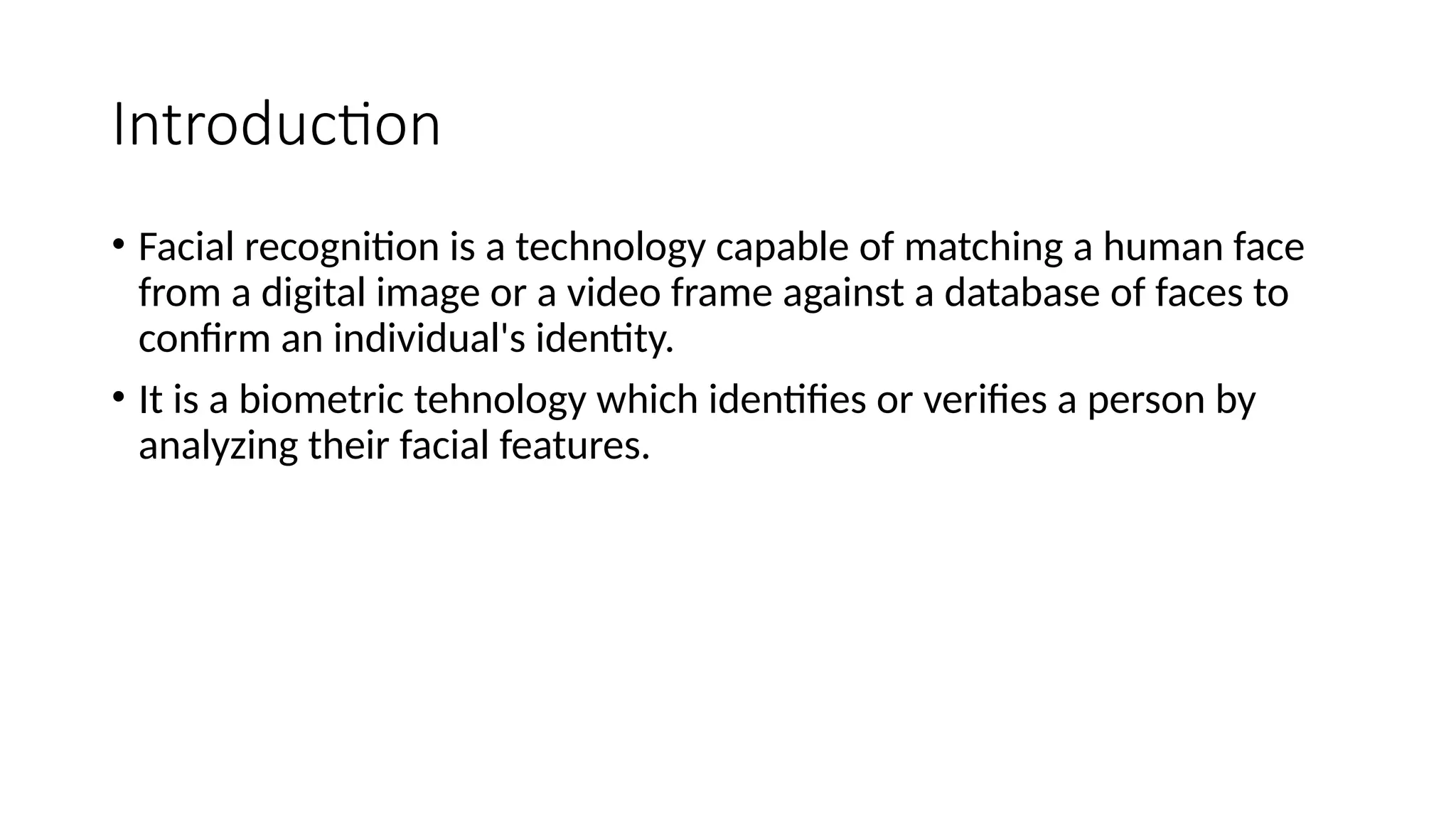FACIAL RECOGNITION SYSTEM SENSORS AND ACTUATORS | PPTX