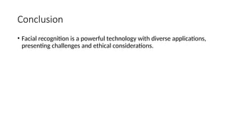 FACIAL RECOGNITION SYSTEM SENSORS AND ACTUATORS | PPTX