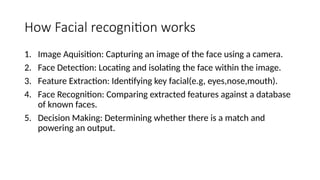 FACIAL RECOGNITION SYSTEM SENSORS AND ACTUATORS | PPTX