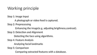 FACIAL RECOGNITION SYSTEM SENSORS AND ACTUATORS | PPTX