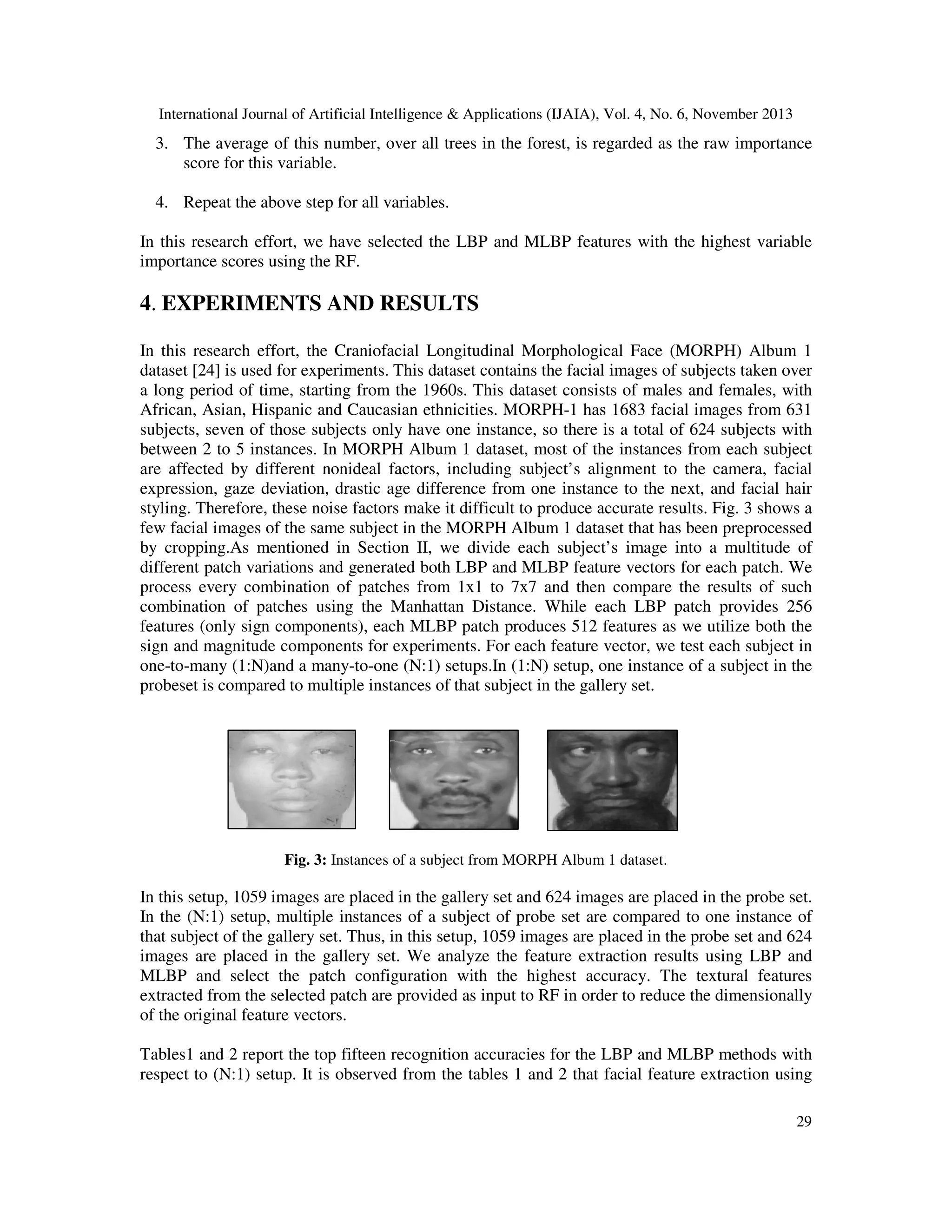 Facial recognition using modified local binary pattern and random forest | PDF | Computing ...