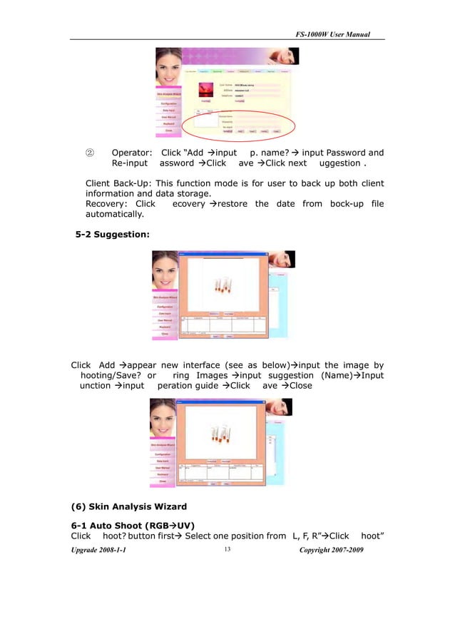 Facial Scan System Manual | PDF | Operating Systems | Computer Software and Applications