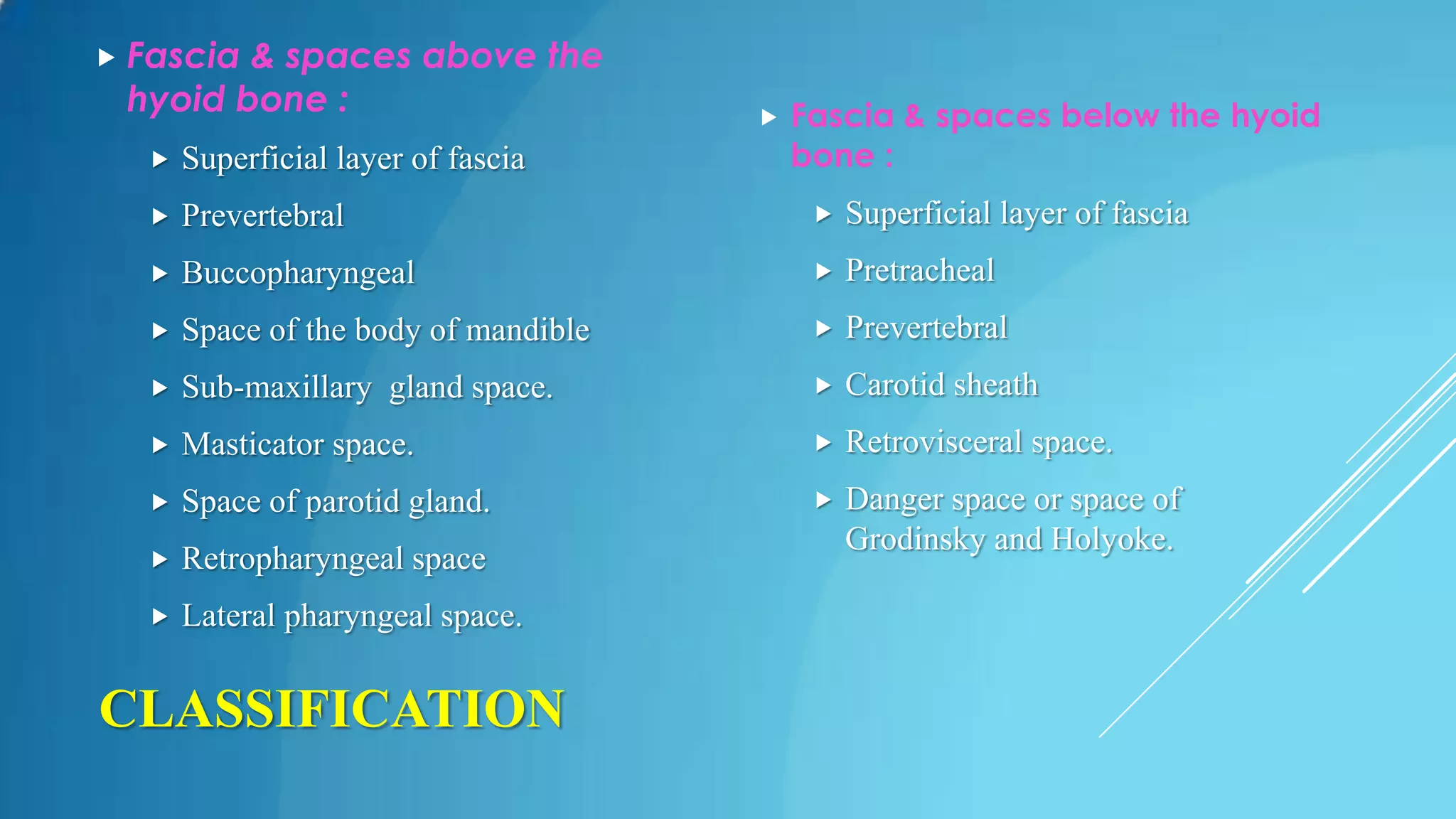 Facial spaces of periodontal interest. | PPTX