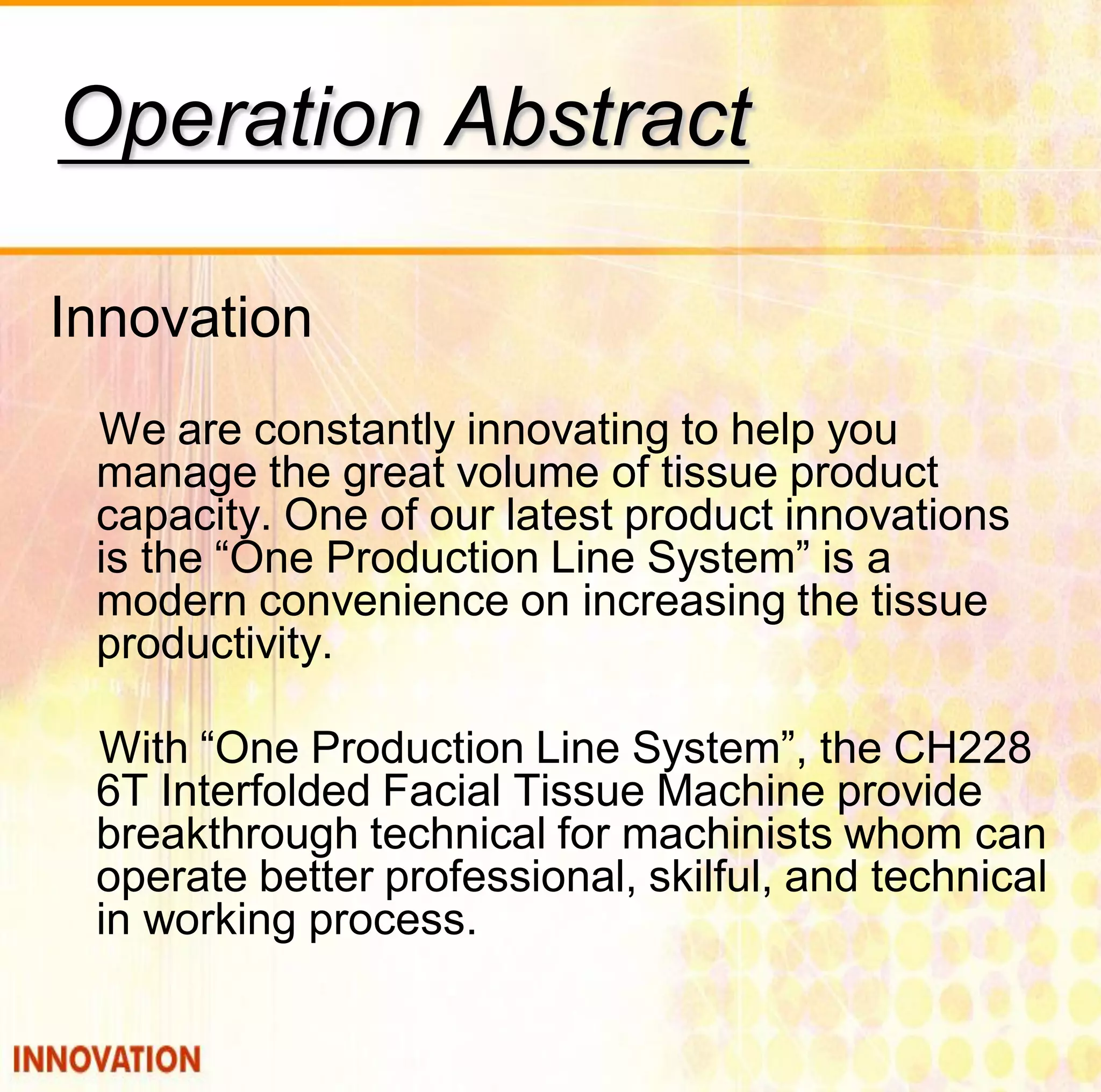 Facial tissue making machine | PPT