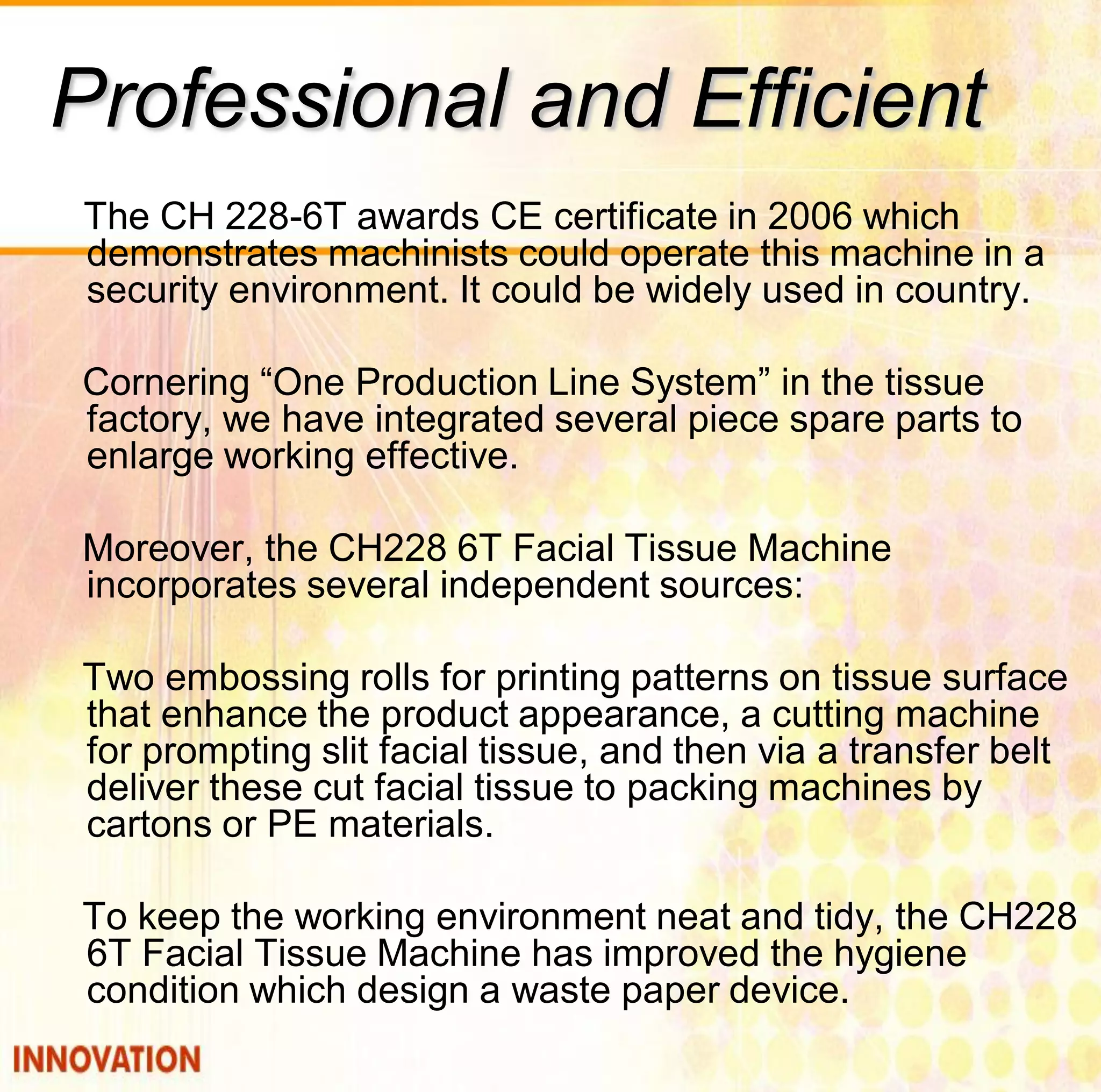 Facial tissue making machine | PPT