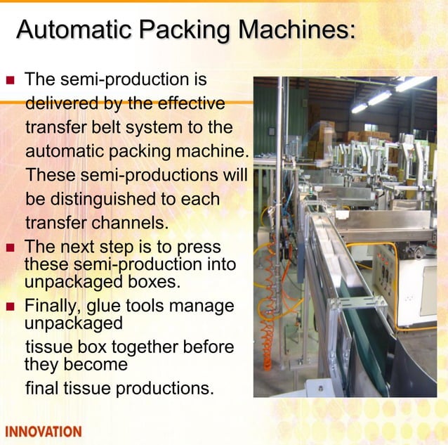 Facial tissue making machine | PPT