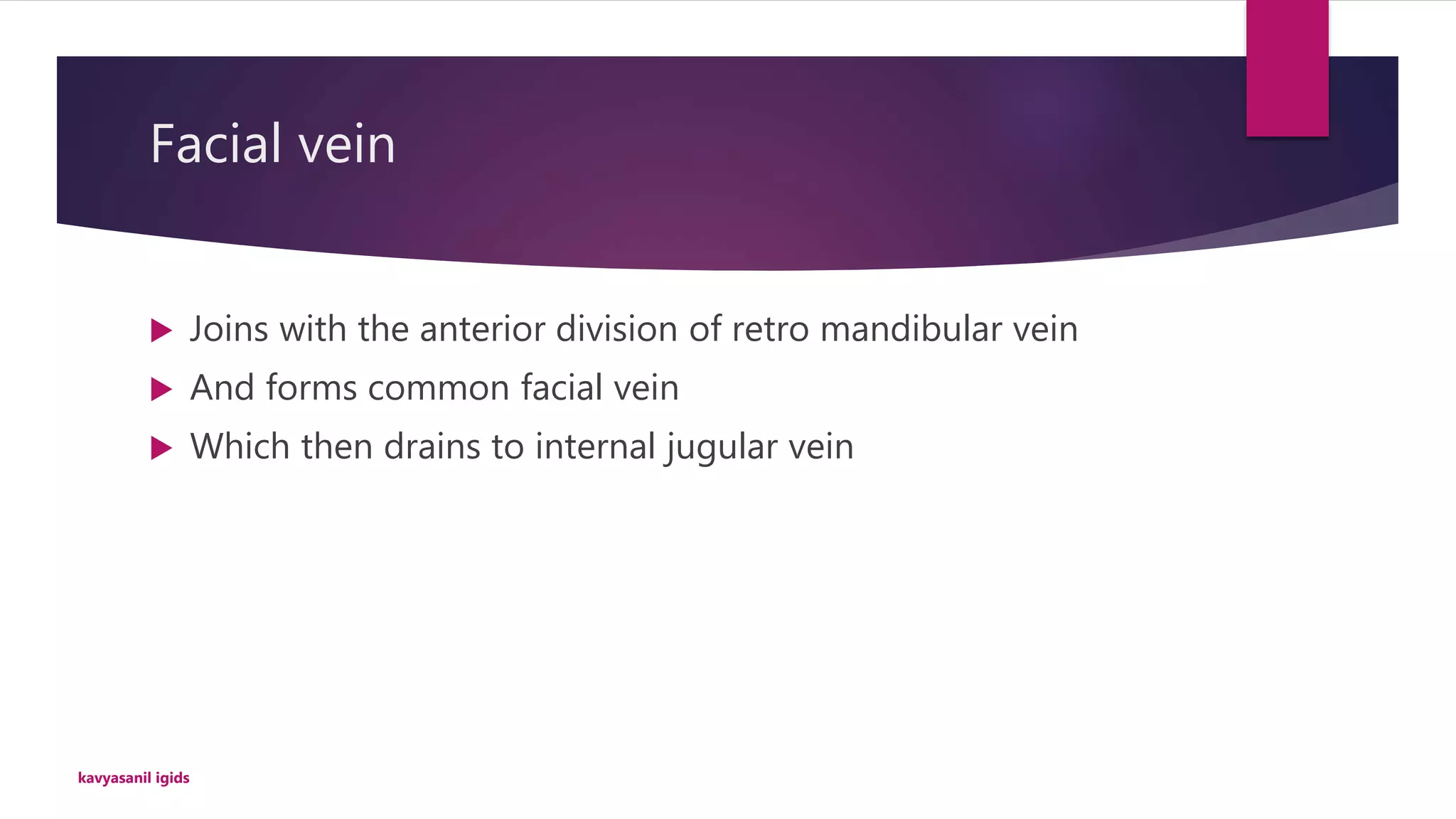 Facial vessels ppt (2) | PPTX
