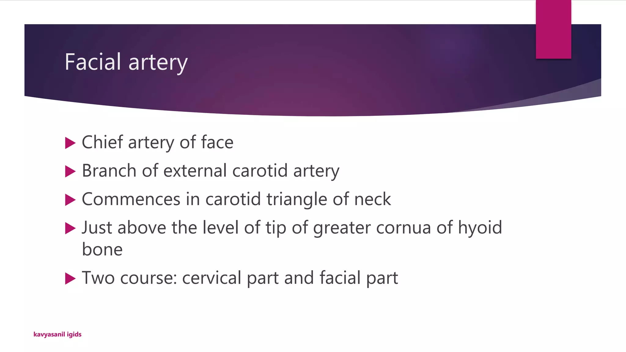 Facial vessels ppt (2) | PPTX