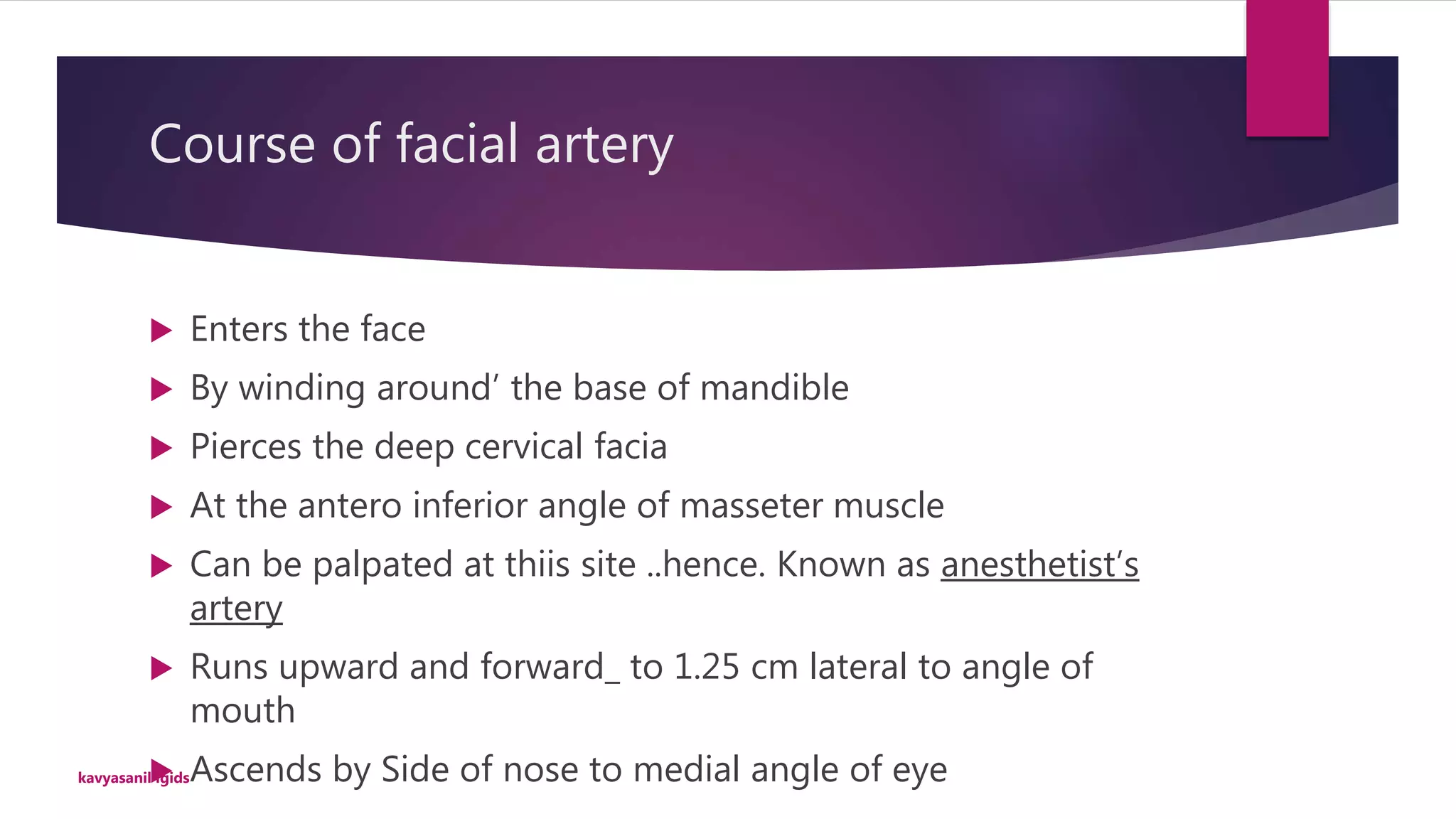 Facial vessels ppt (2) | PPTX
