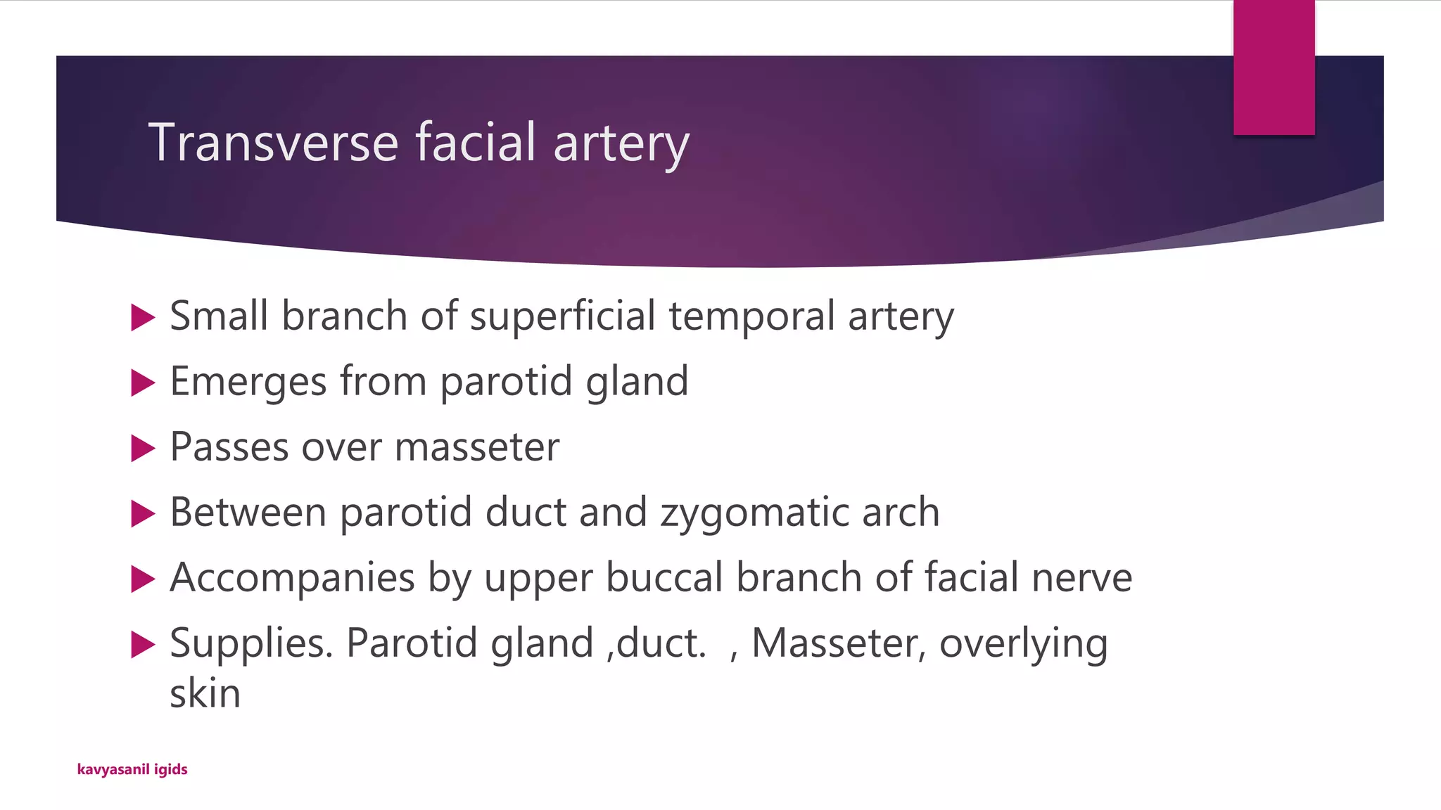 Facial vessels ppt (2) | PPTX