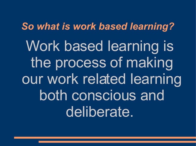 Facilitate Work-based Learning | PPT