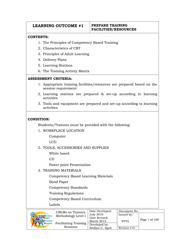 Facilitate learning sessions | PDF | Resume Writing and Advice | Job Search