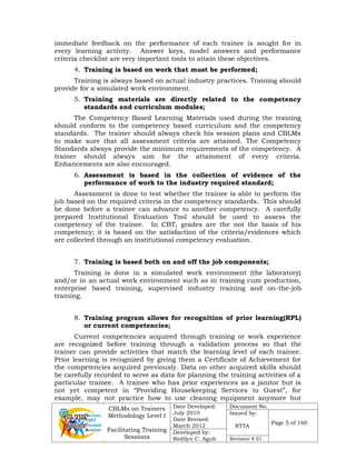 Facilitate learning sessions | PDF
