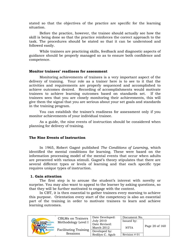 Facilitate learning sessions | PDF | Resume Writing and Advice | Job Search