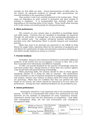Facilitate learning sessions | PDF