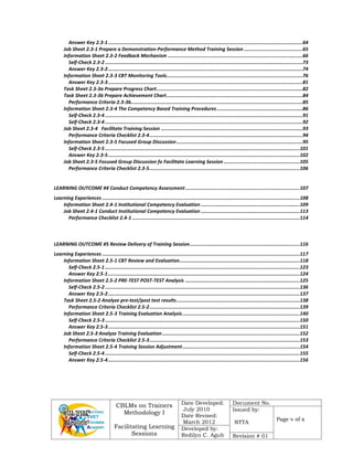 Facilitate learning sessions | PDF