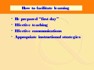 Facilitate student learning | PPT