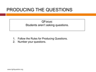 Using the Right Question Technique with ESL Students | PPT