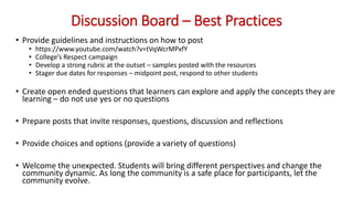 Facilitating communication in online learning environments | PPTX ...