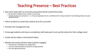 Facilitating communication in online learning environments | PPTX ...
