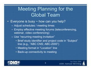 Facilitating Communications within a Global Project Team | PDF