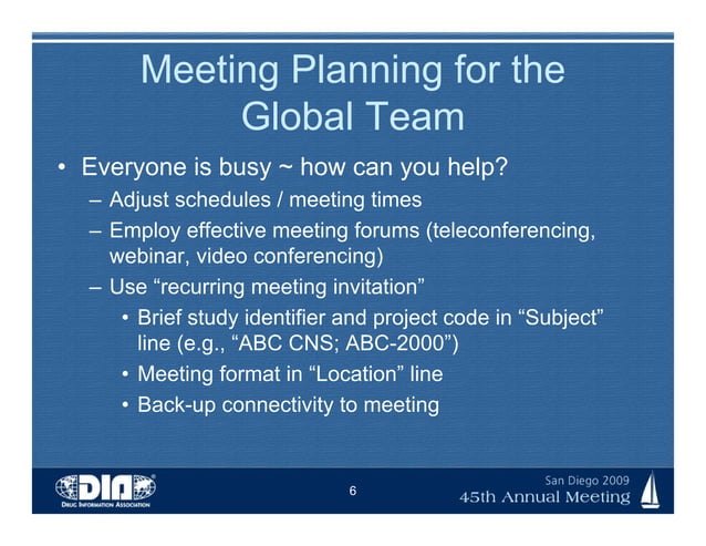 Facilitating Communications within a Global Project Team | PPT