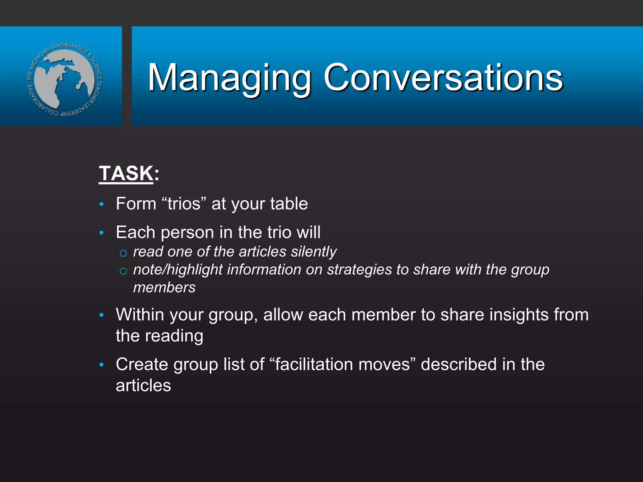 Facilitating group conversations | PPTX