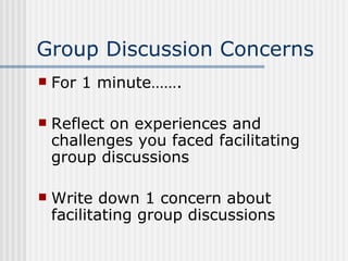 Facilitating Group Discussionswebposting | PPT