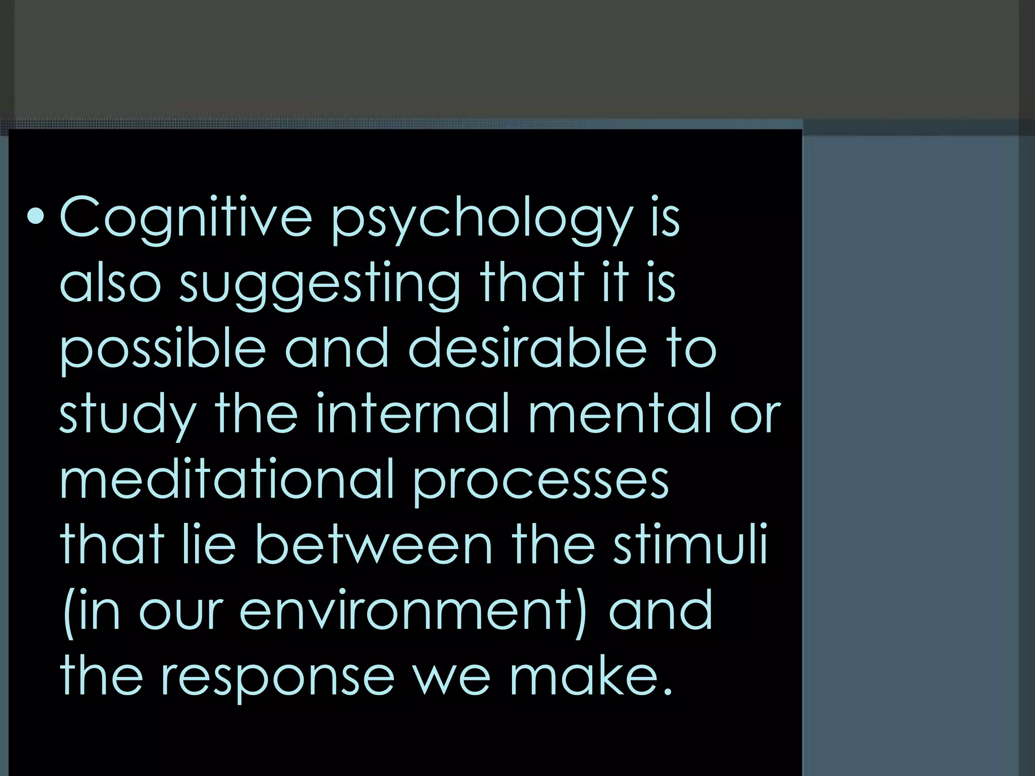 Cognitive Psychology and information Processing | PPTX