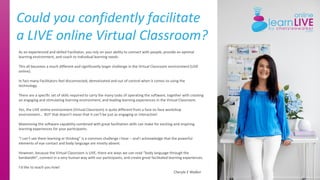Facilitating in the Virtual Classroom Course | PDF
