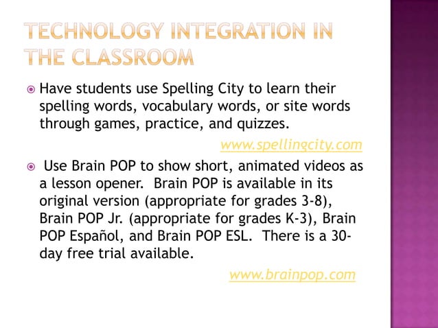 Facilitating k-12 instruction with technology | PPTX