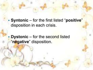 erickson's psychological theory of development | PPTX