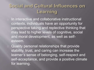 SocioCultural Dimensions of Learning | PPTX