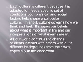 SocioCultural Dimensions of Learning | PPTX