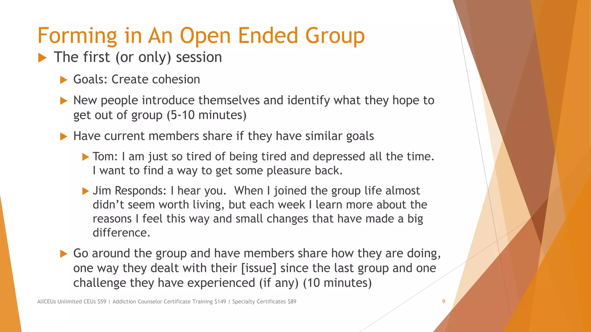 Facilitating open ended groups | PPT