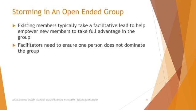 Facilitating open ended groups | PPT
