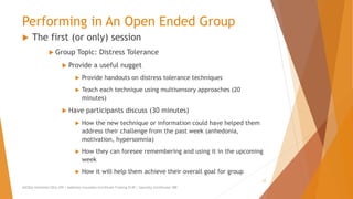 Facilitating open ended groups | PPT