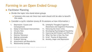 Facilitating open ended groups | PPT | Free Download