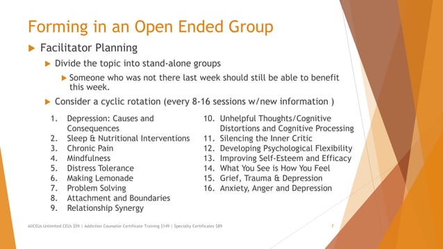 Facilitating open ended groups | PPT
