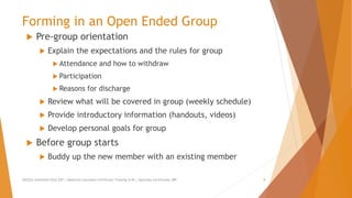 Facilitating open ended groups | PPT | Free Download