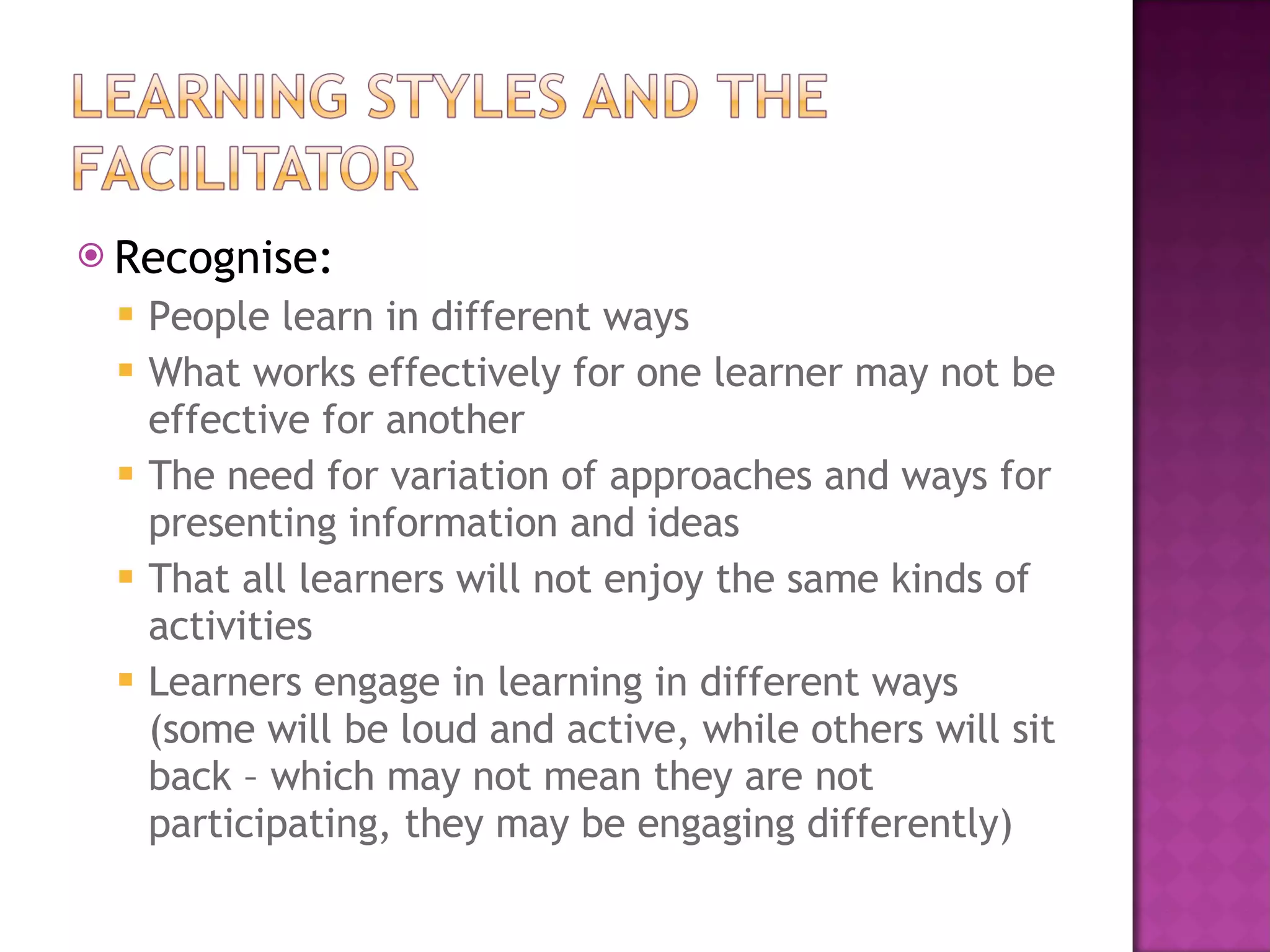 Facilitation Planning | PPT