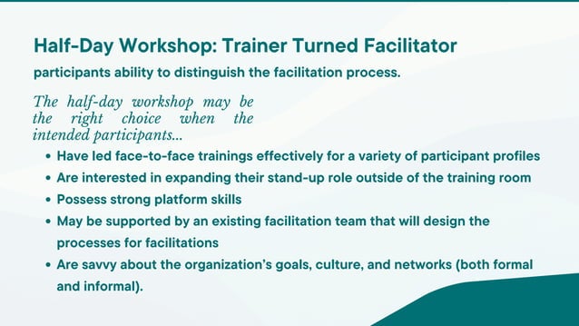 Facilitation-Skills-and-Training | PDF | Workshops and Classes ...